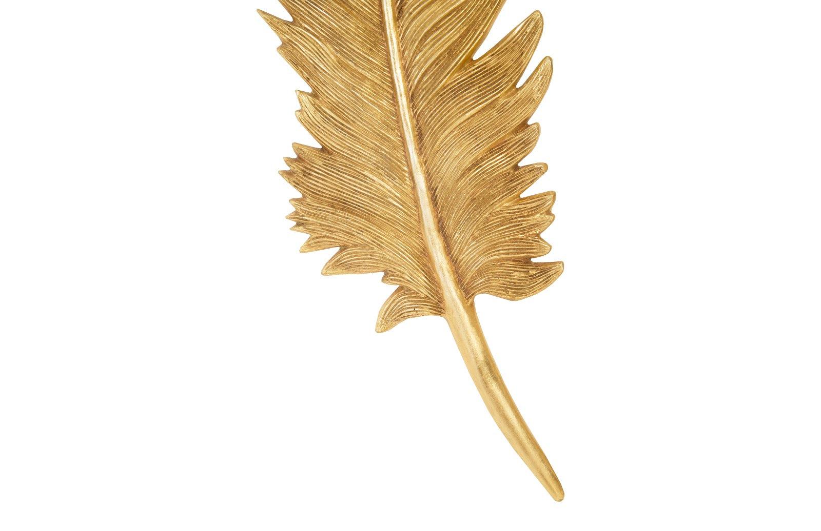 Feathers Wall Art Large, Gold Leaf, Set of 2 – Maison Vogue